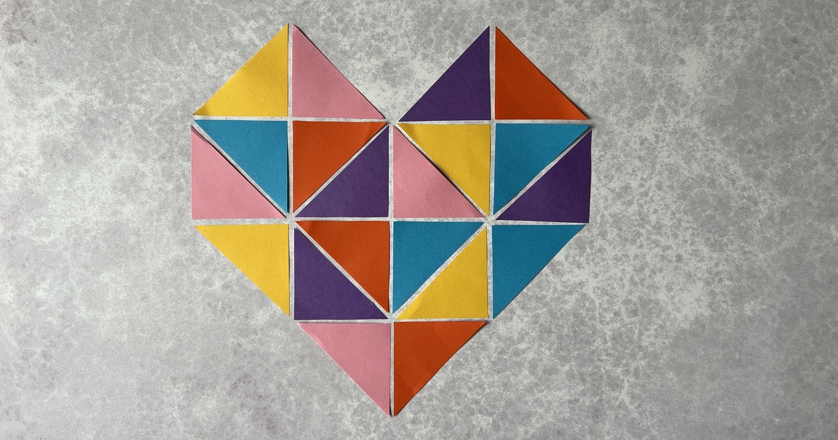 Geometric Hearts for Valentines Day - Maths Week Scotland