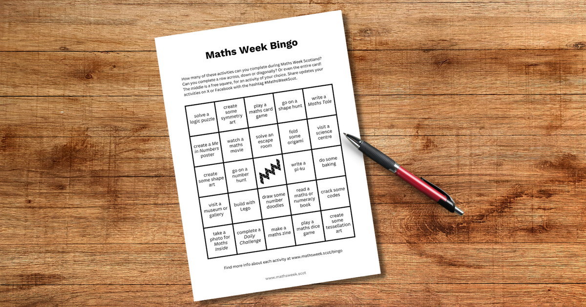 Maths Week Bingo - Maths Week Scotland