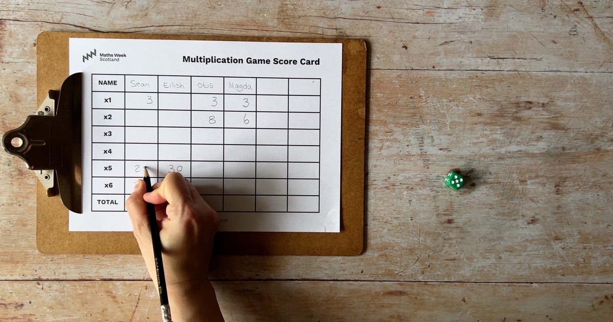 Multiplication Dice Game - Maths Week Scotland