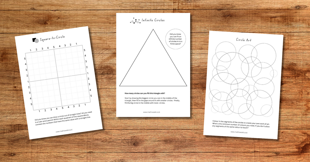 Circle Art Worksheets - Maths Week Scotland