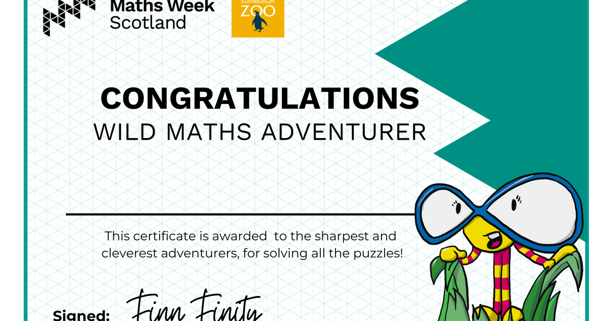 Congratulations, Wild Maths Adventurers! - Maths Week Scotland